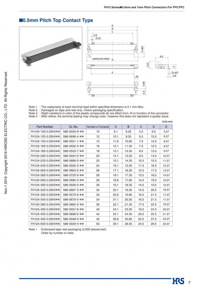HRS FH12 datasheet page 7