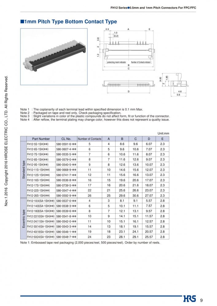 HRS FH12 datasheet page 9