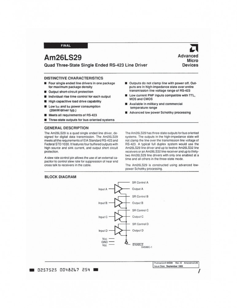 AM26LS29PC datasheet page 2