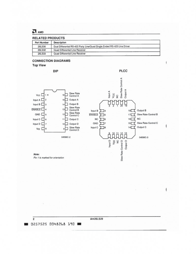 AM26LS29PC datasheet page 3