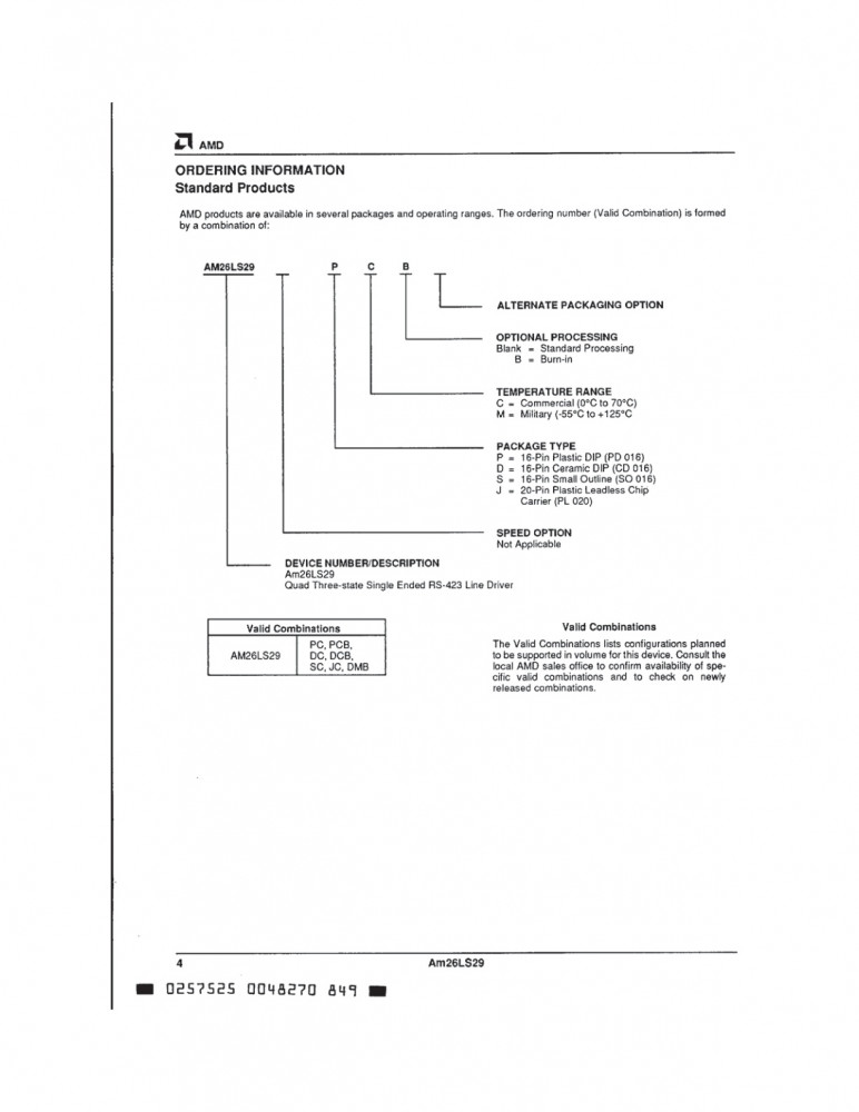 AM26LS29PC datasheet page 5