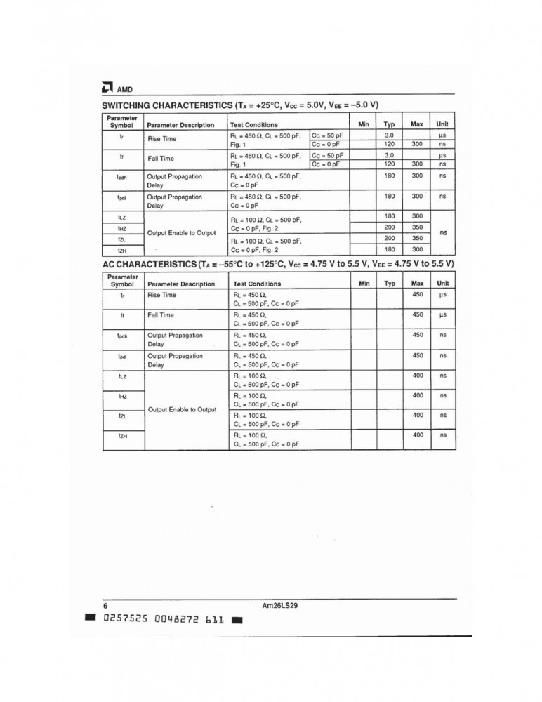AM26LS29PC technical figure 1