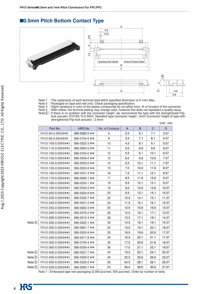 HRS FH12 datasheet page 4