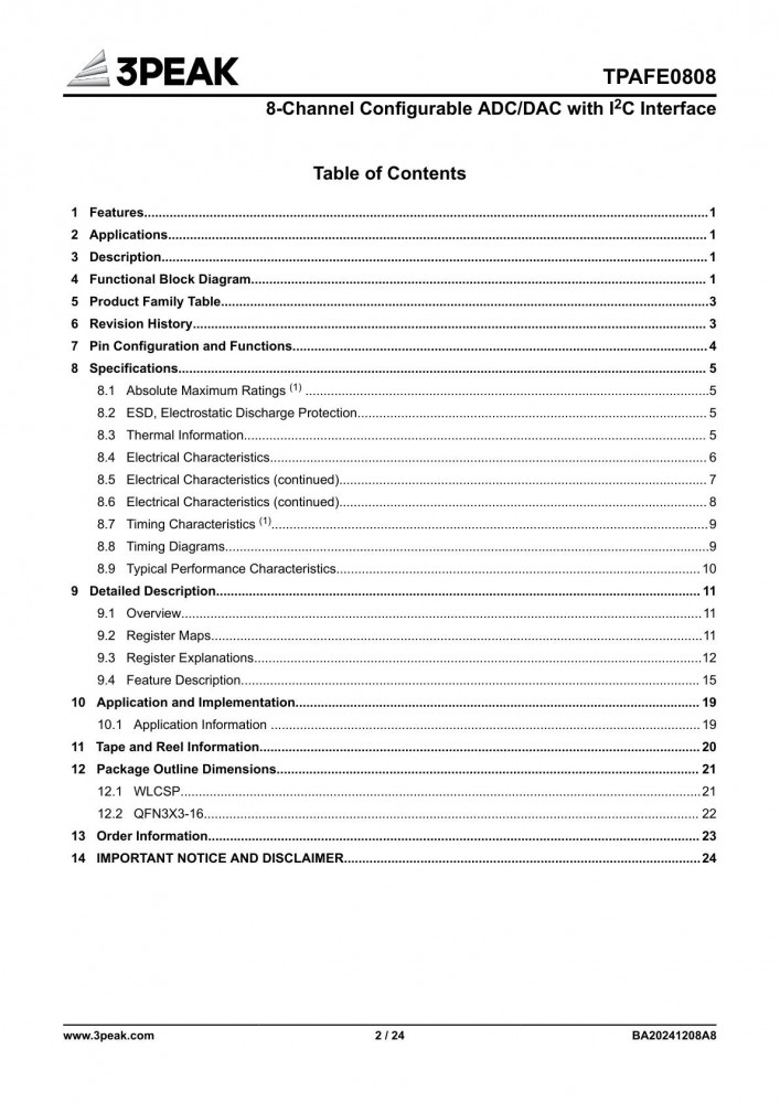 TPAFE0808 datasheet page 2