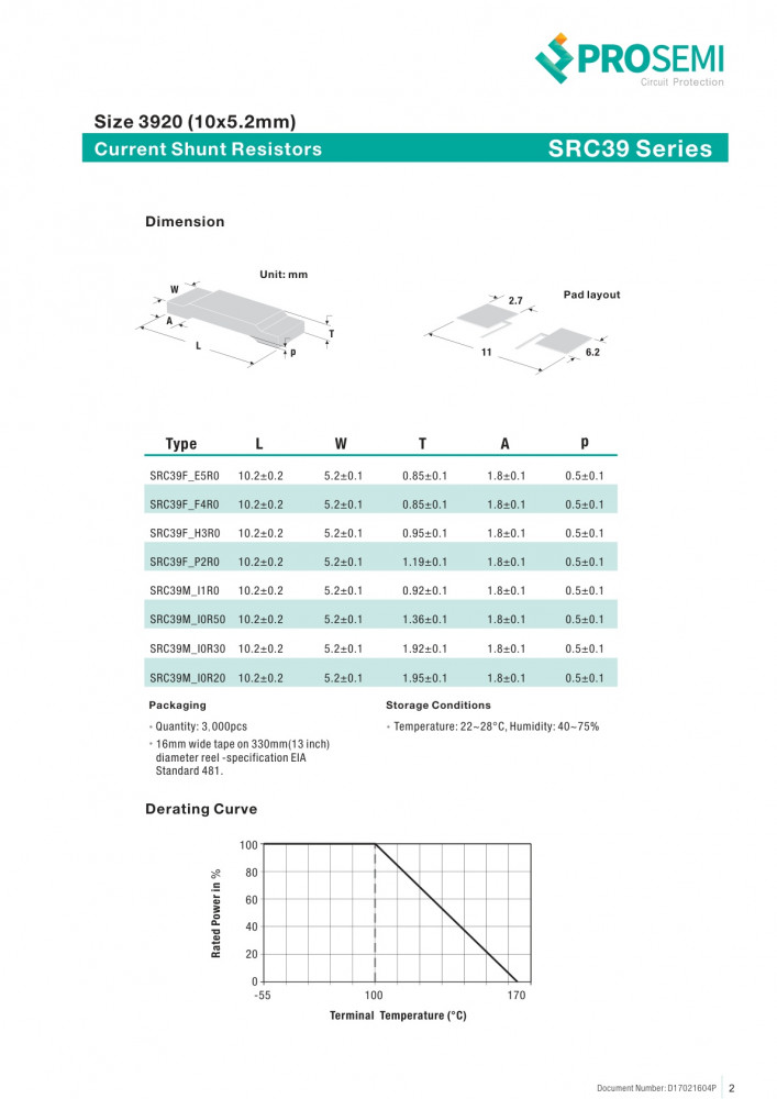 SRC39 series technical document page 2