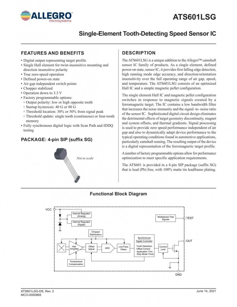 ATS601 datasheet page 1