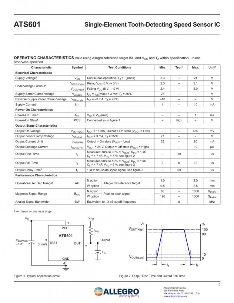 ATS601 datasheet page 3