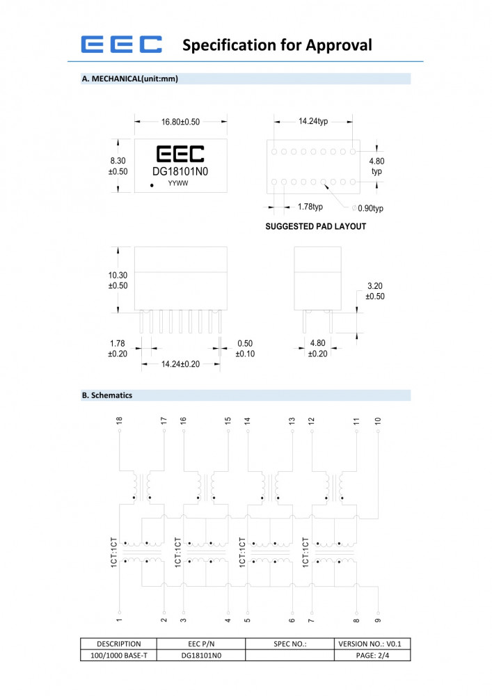 DG18101N0 specification page 3