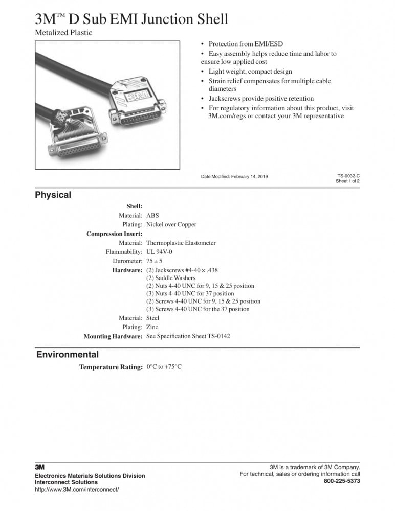 3M 3357-6509-1C technical drawing page 1