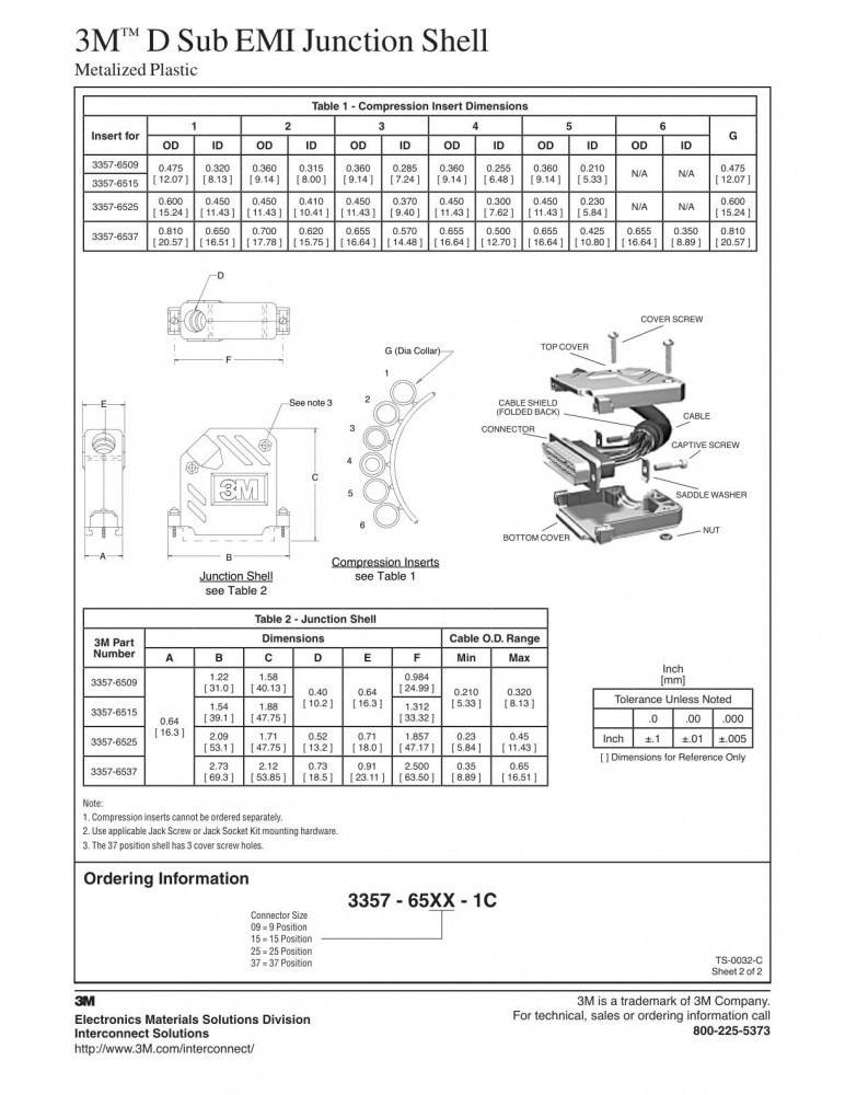 3M 3357-6509-1C technical drawing page 2