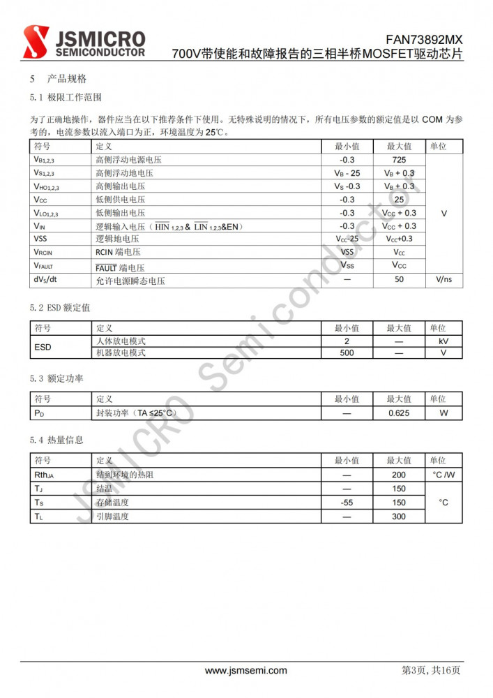 FAN73892MX-JSM datasheet page 3