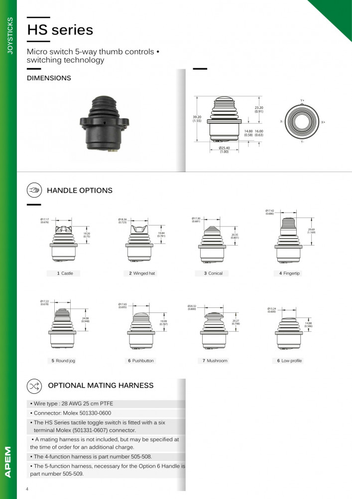APEM HS6T22SA datasheet page 4