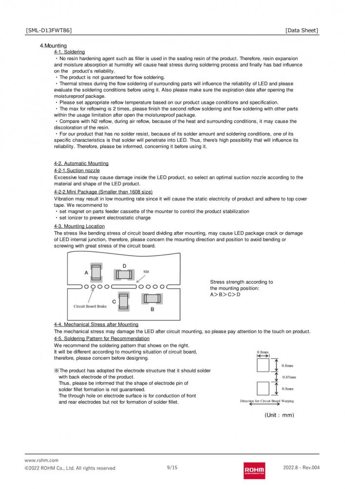 SML-D13FWT86 datasheet page 9
