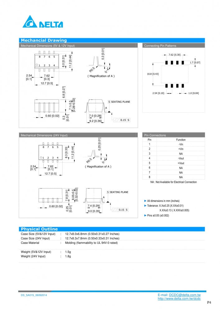 SA01S0503A datasheet page 4
