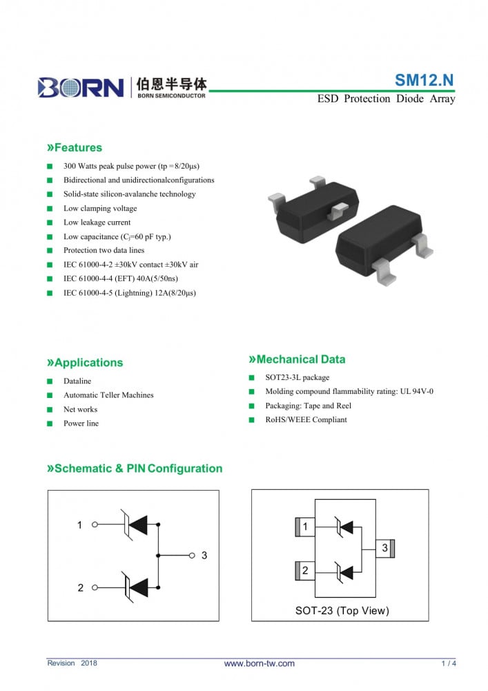 SM12.N datasheet page 1