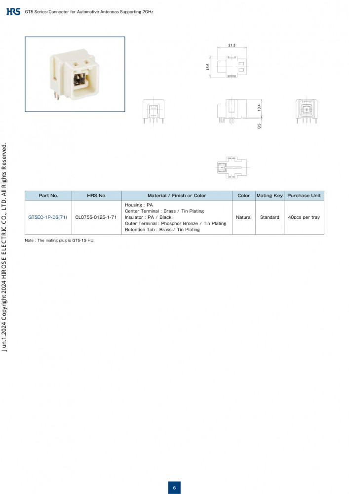 HRS GT5 technical document page 6