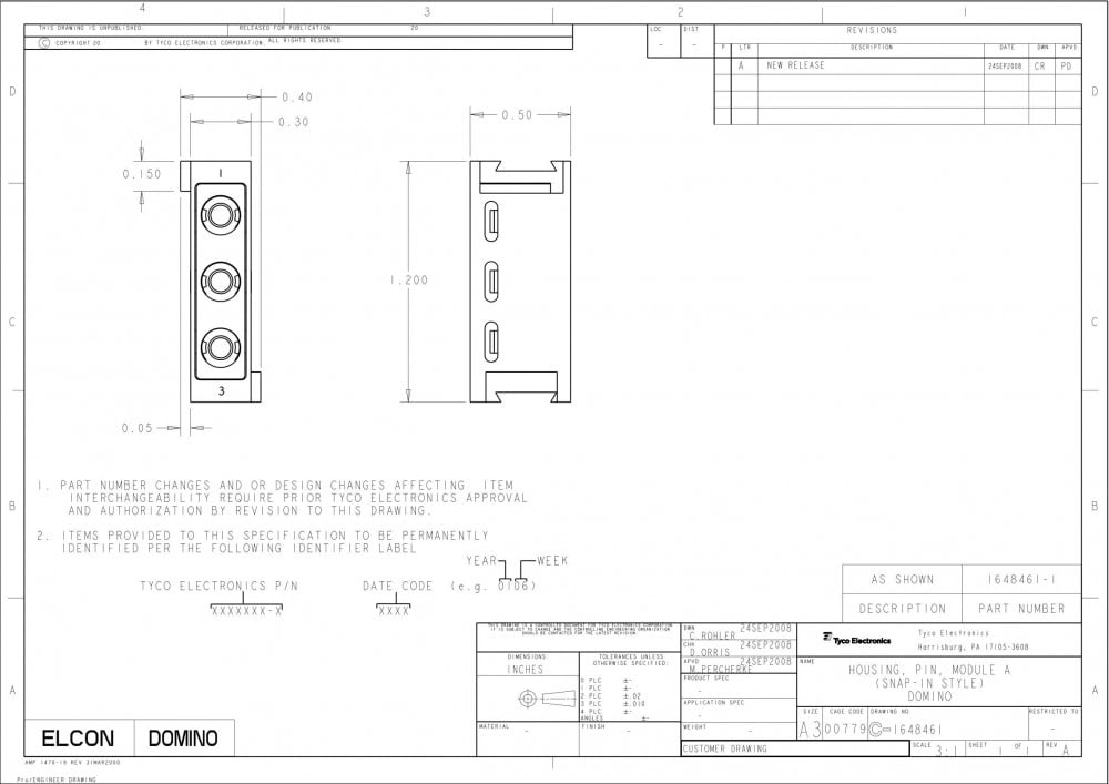 TE Connectivity 1648461-1 technical drawing preview