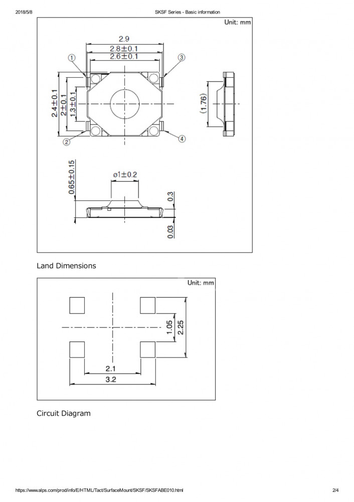 SKSFABE010 land dimensions
