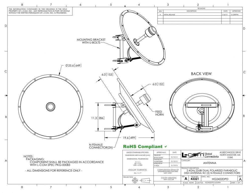 L-com HG2422DPD technical document preview