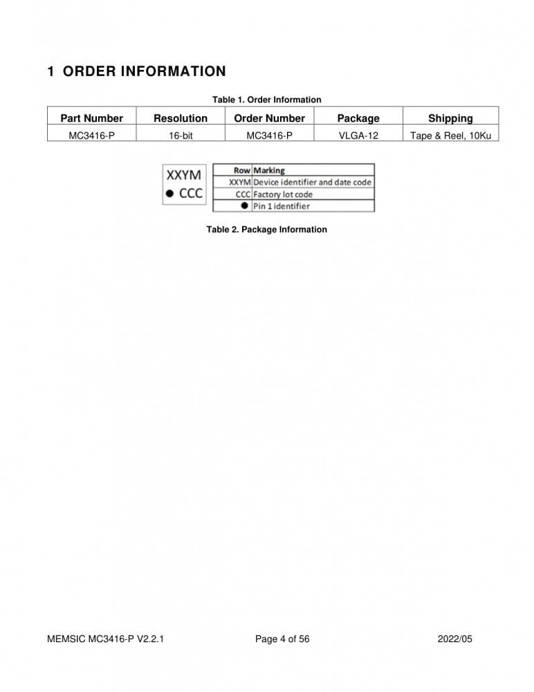 MC3416-P datasheet page 4