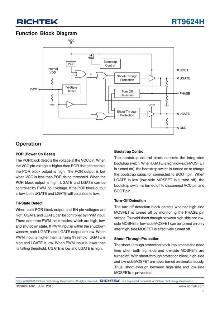 RT9624H datasheet page 3