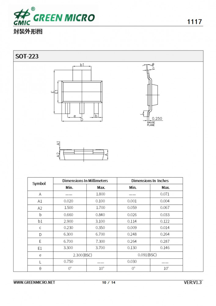 GREENMICRO 1117 datasheet page 10