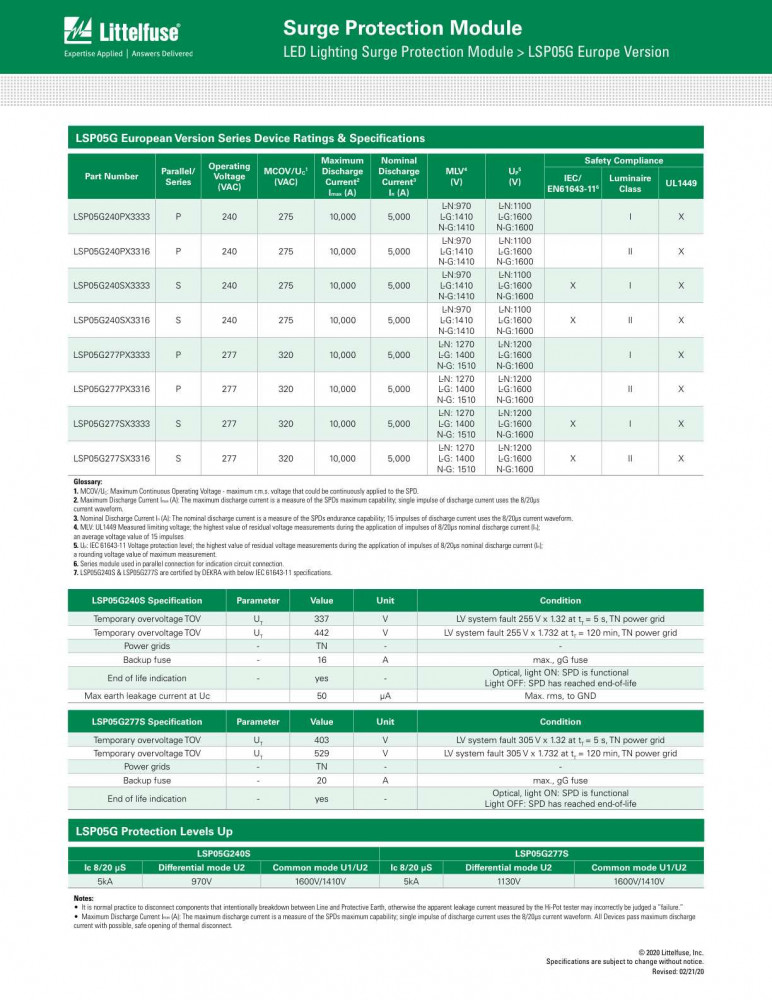 LSP05G277SX3333 datasheet page 2