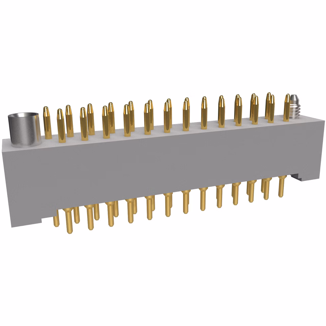 AirBorn W Series Rectangular Board Mount Plug with Pin Contacts, Vertical, Solder Cup, Dual Row, 0.100