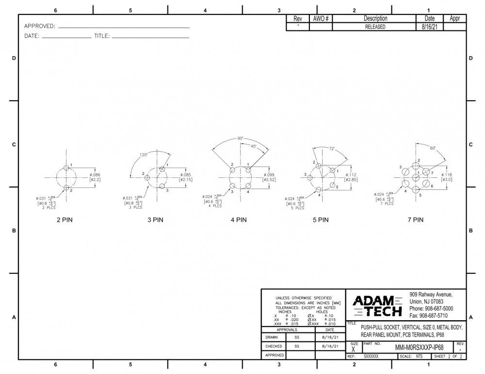 ADAM TECH MMI-M0RSXXXP-IP68 product specification page 2