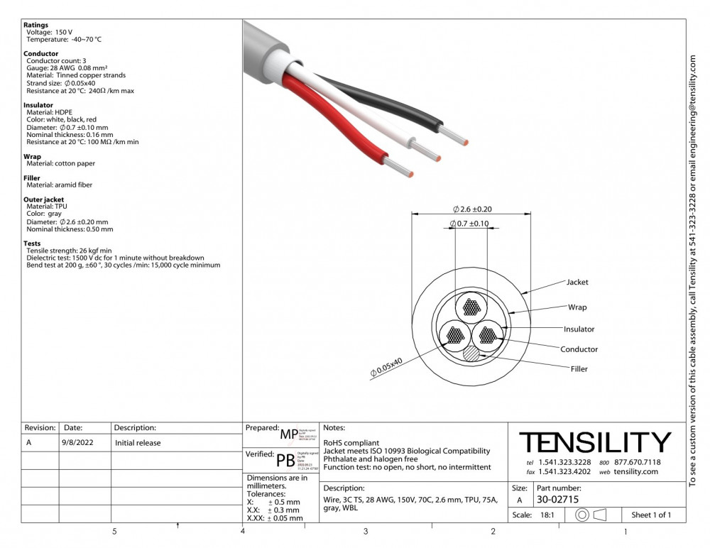 30-02715 technical drawing and cable specification