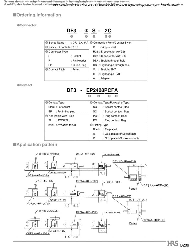 HRS DF3 Series datasheet page 3