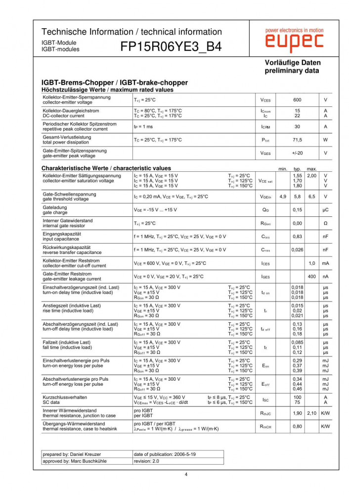 FP15R06YE3_B4 datasheet page 4