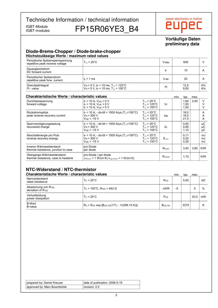 FP15R06YE3_B4 datasheet page 5