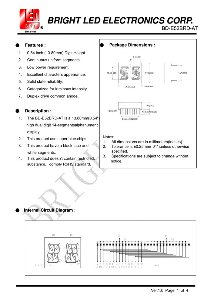 BD-E52BRD-AT datasheet page 1