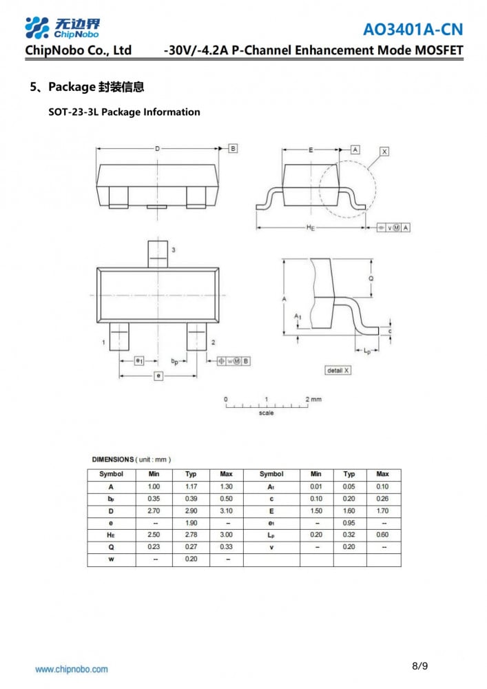 AO3401A-CN datasheet page 8
