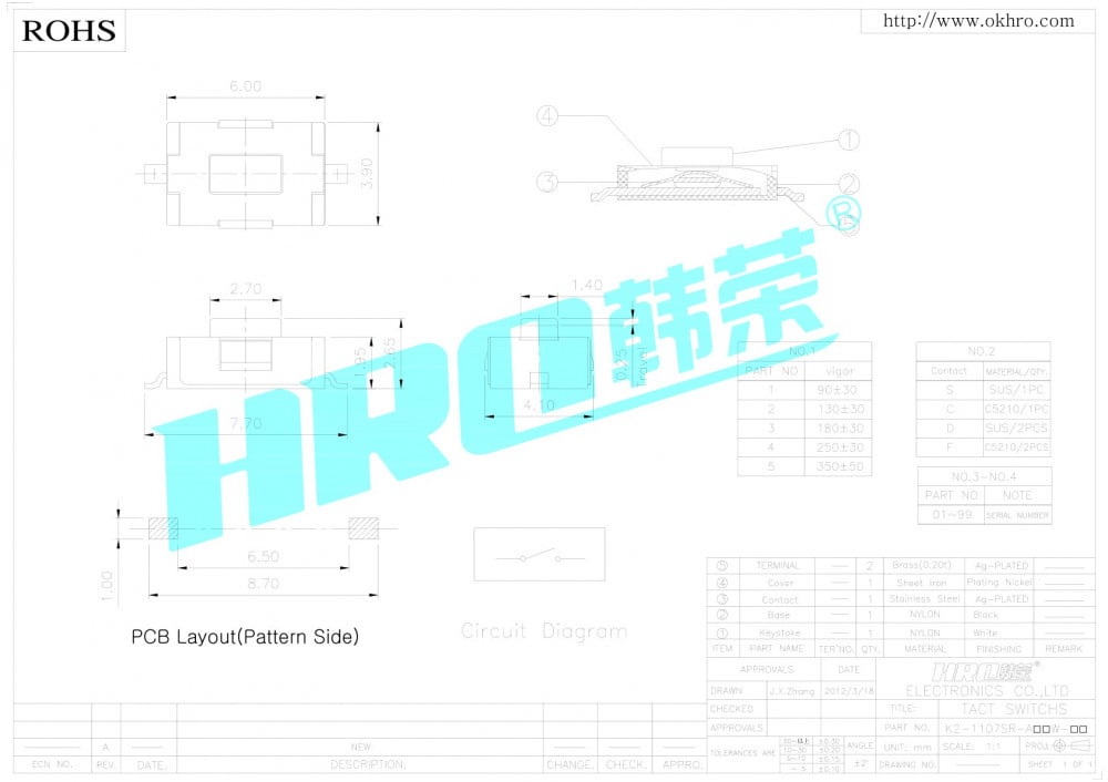 K2-1107SR-A4SW-01 manufacturer drawing page