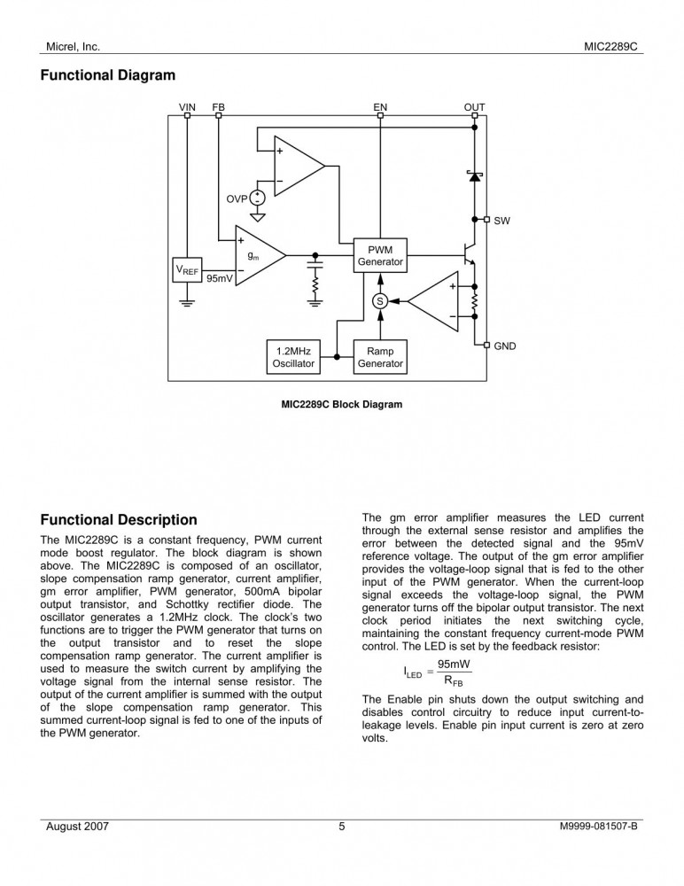 MIC2289C datasheet page 5