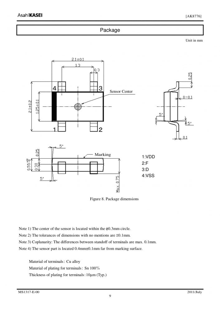 AK8776 datasheet page 9