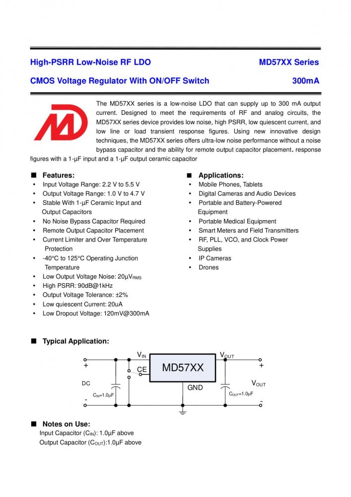 MD57E45QC3 datasheet page 1