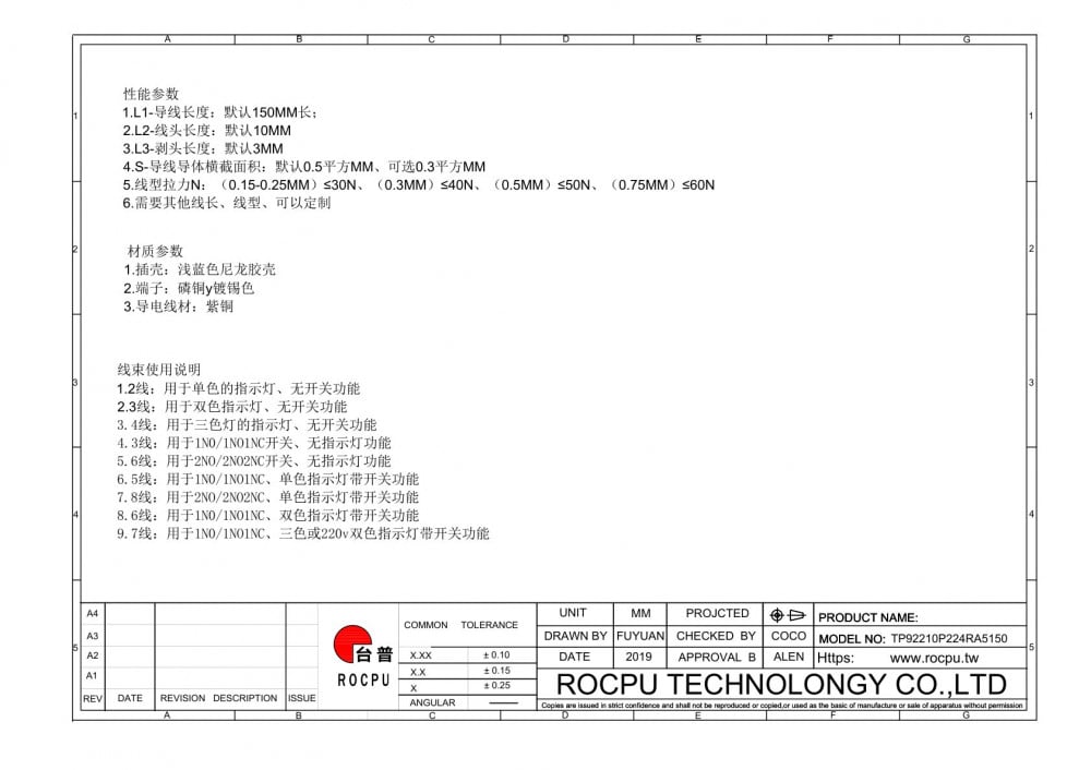 TP92210P224RA5150 wiring reference page