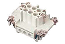 Heavy-Duty Screw Terminal Insert, Female, 6-Pole, 16A, without Wire Protection, Silver (Ag) Plated Contacts, Size 6B «44x27» for sale