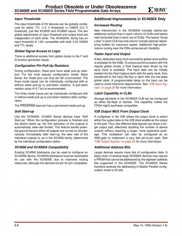 XC4000XL datasheet page 4