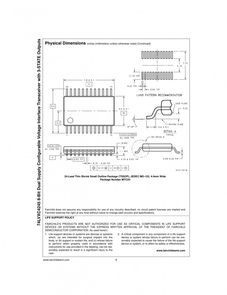 74LVXC4245 datasheet page 9