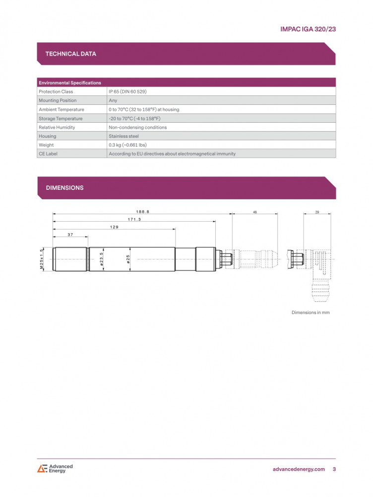 IGA 320/23 product documentation page 3