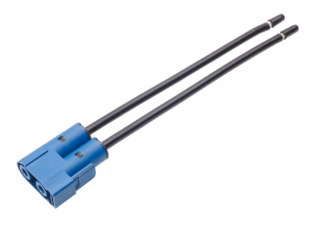 PowerWize-to-PowerWize Off-the-Shelf (OTS) Cable Assembly, Female, Single Row, 1000.00mm Length, 2 AWG, 2 Circuits, Red
