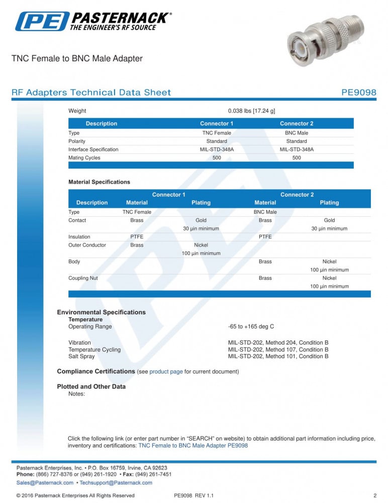 PE9098 technical document page 2