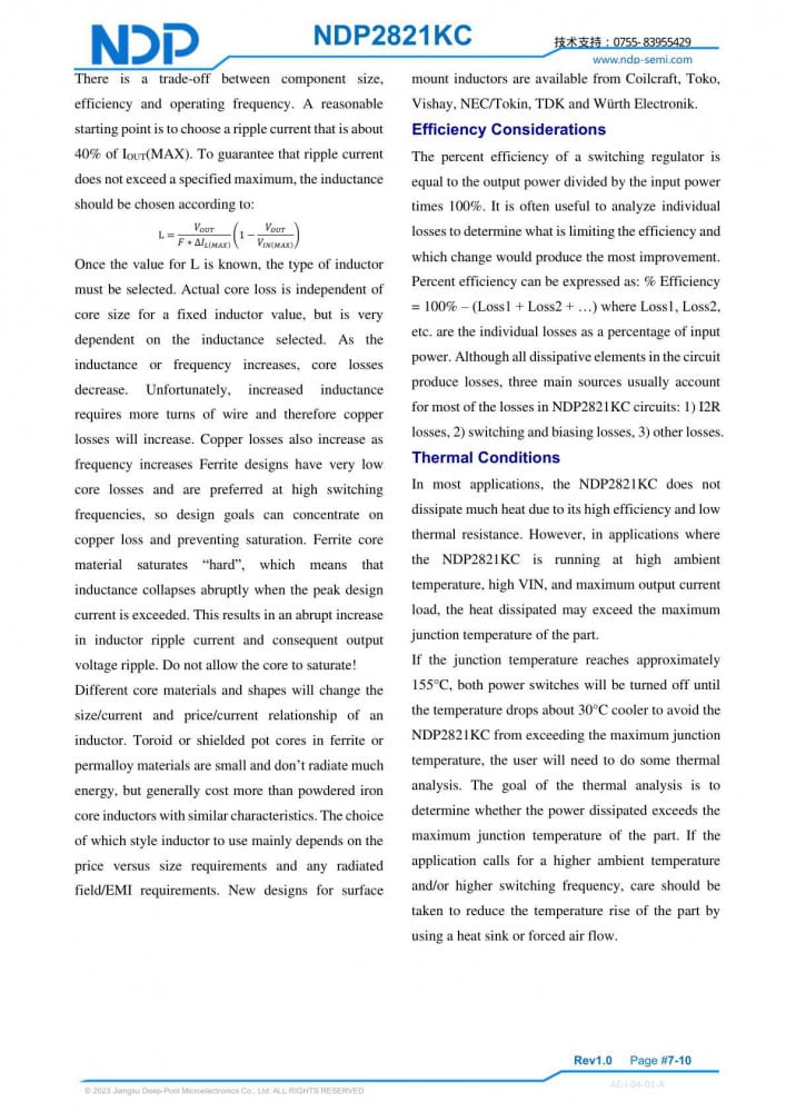 NDP2821KC datasheet page 7