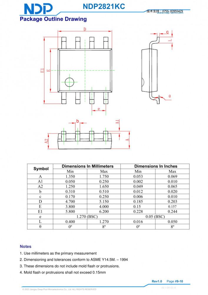 NDP2821KC datasheet page 9