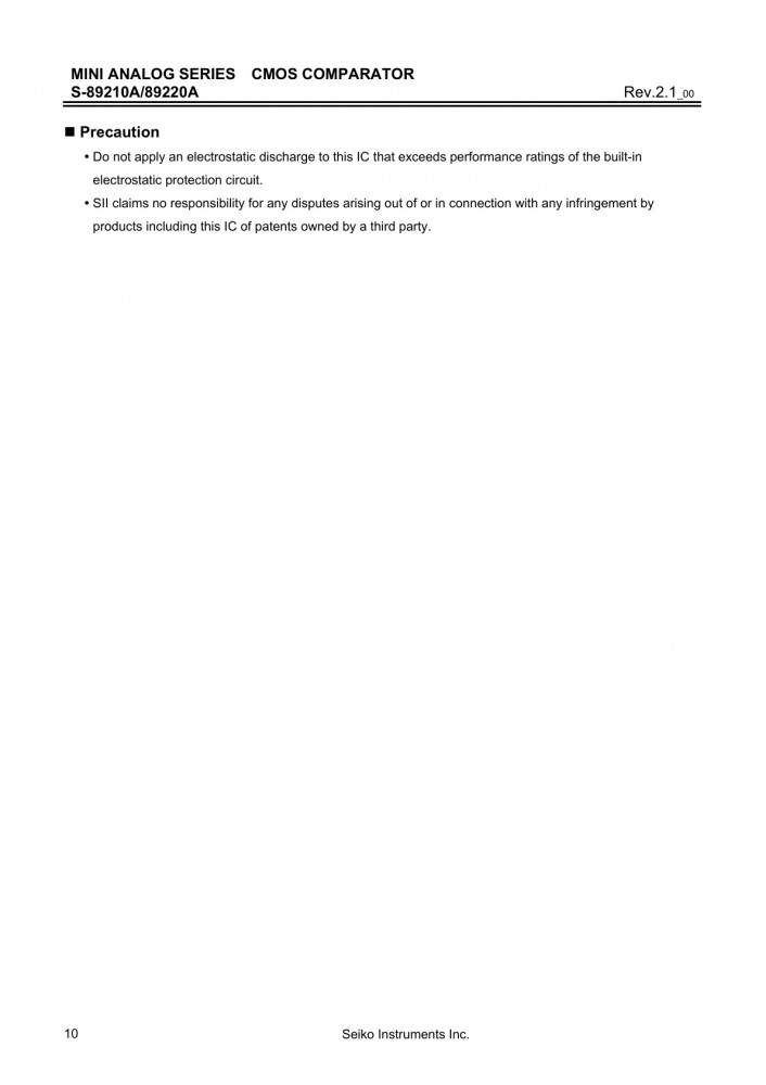 ABLIC S-89210A datasheet page 10