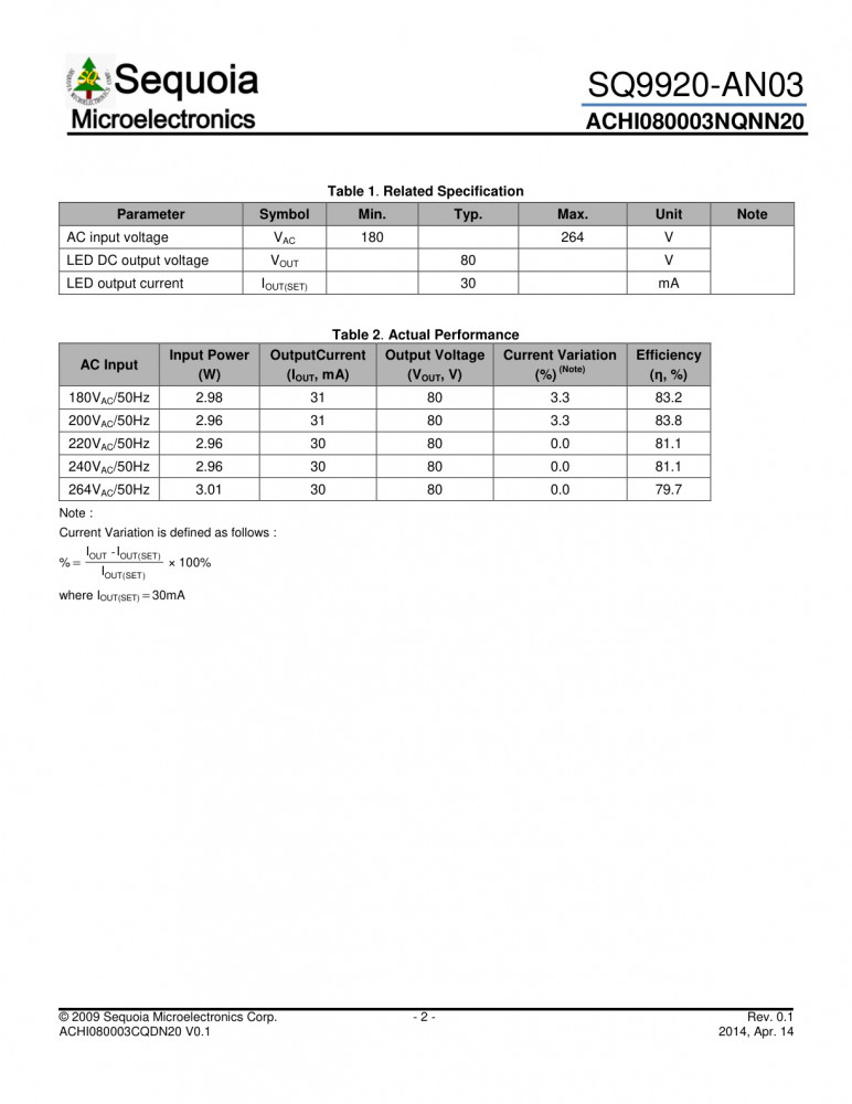 SQ9920 application note page 2